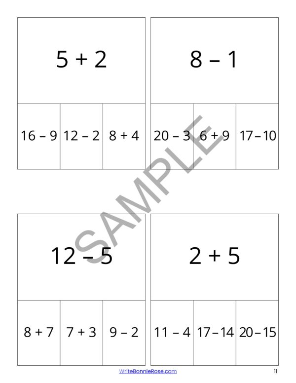 Math Clip Cards: Addition & Subtraction | Made By Teachers