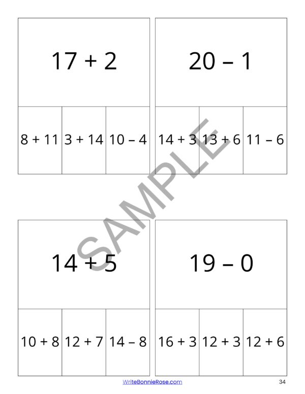 Math Clip Cards: Addition & Subtraction | Made By Teachers