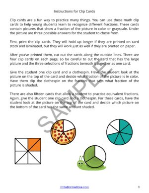 Math Clip Cards: Fractions | Made By Teachers