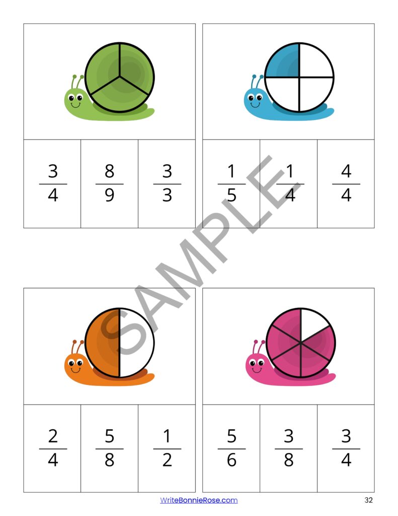 Math Clip Cards: Fractions | Made By Teachers