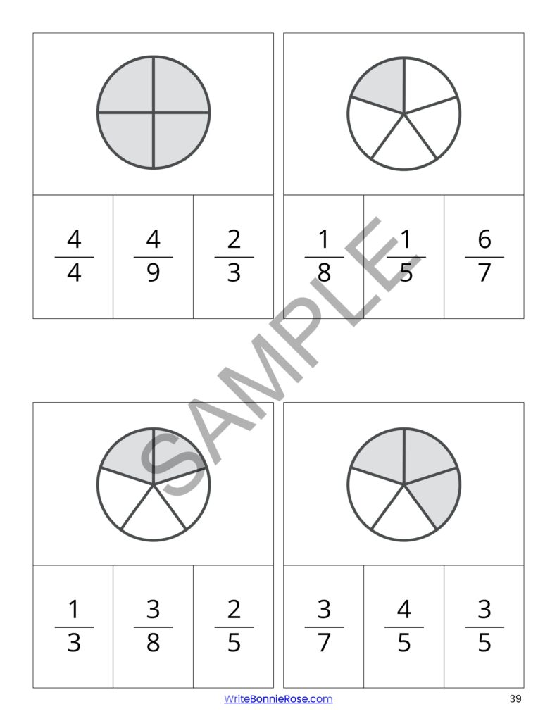 Math Clip Cards: Fractions | Made By Teachers