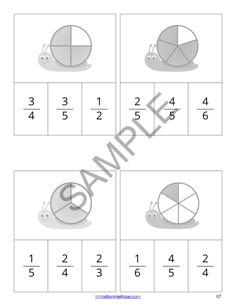 Math Clip Cards: Fractions | Made By Teachers