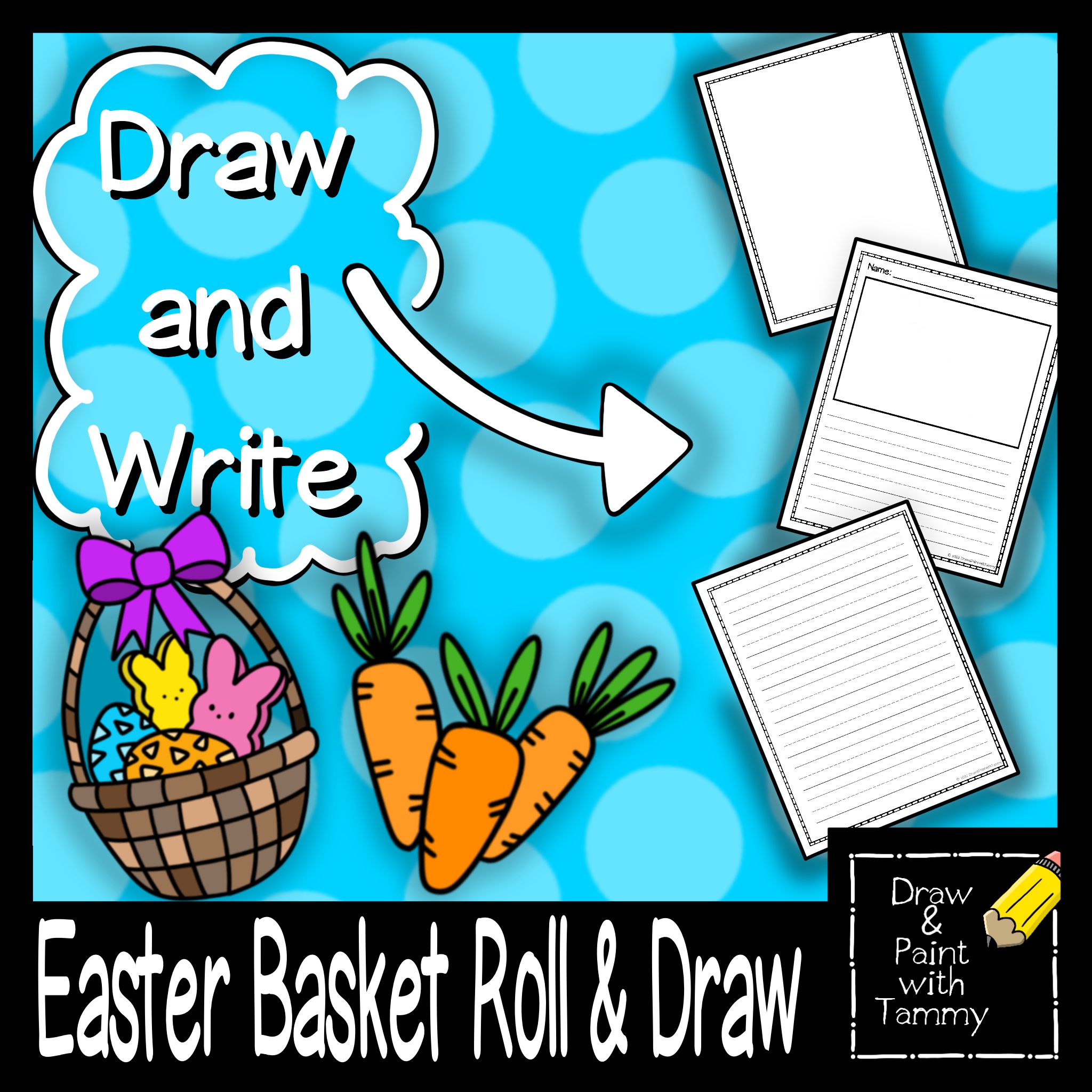 Roll an Easter Basket Roll and Draw Art Game Art Sub Lesson | Made By ...