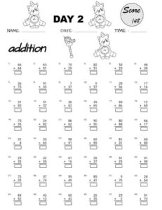 Addition and Subtraction Worksheets, 100 days of practice tests, 2nd ...