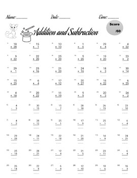 Addition and Subtraction Worksheets Within 30, 1st Grade Math Facts ...