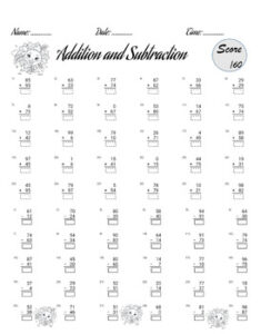 Addition and Subtraction Worksheets Within 99, 2nd Grade Math Facts ...