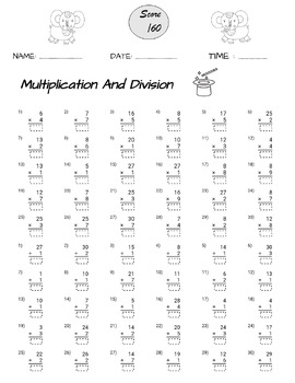 Multiplication and Division Worksheets Within 30 , 2nd Grade Math Facts ...