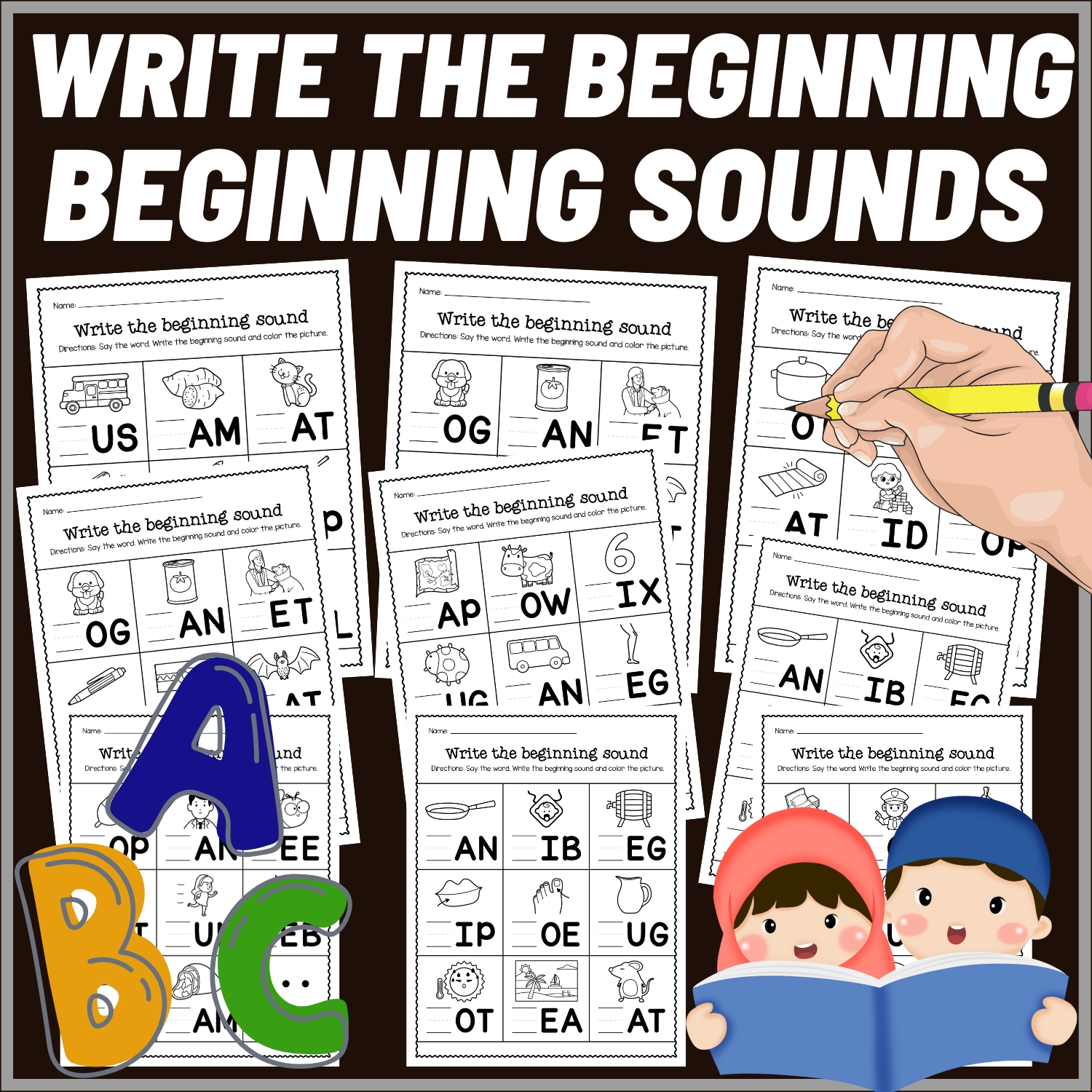 Beginning Sounds Worksheets | Write the Beginning | Made By Teachers