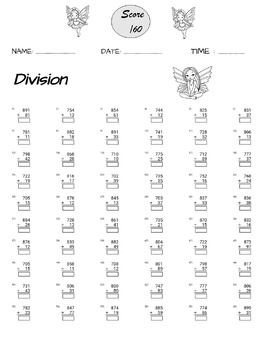 Multiplication and Division Worksheets Within 900, 3rd Grade Math Facts ...