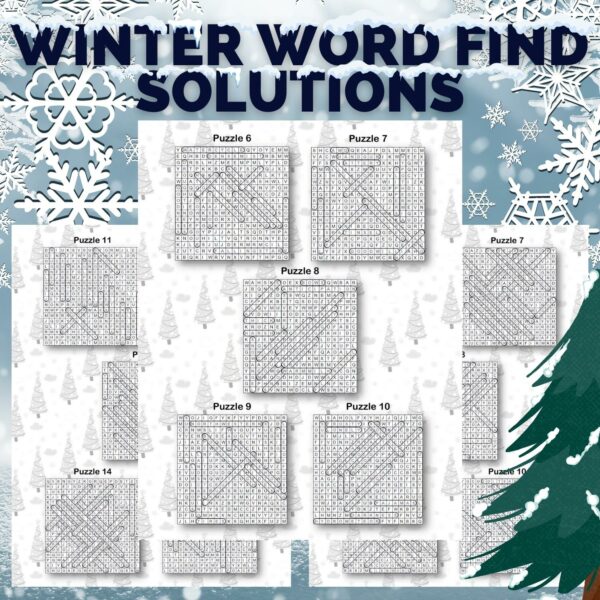 Winter Word Find Word Search Puzzles Worksheet Activities | Made By ...