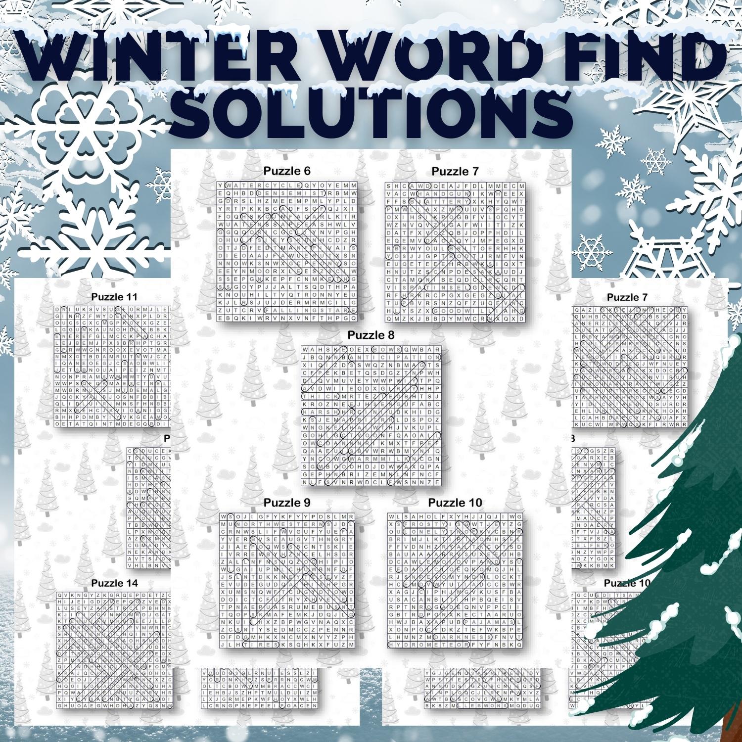 Winter Word Find Word Search Puzzles Worksheet Activities | Made By ...