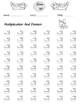 Multiplication and Division Worksheets Within 5000, 3rd Grade Math ...