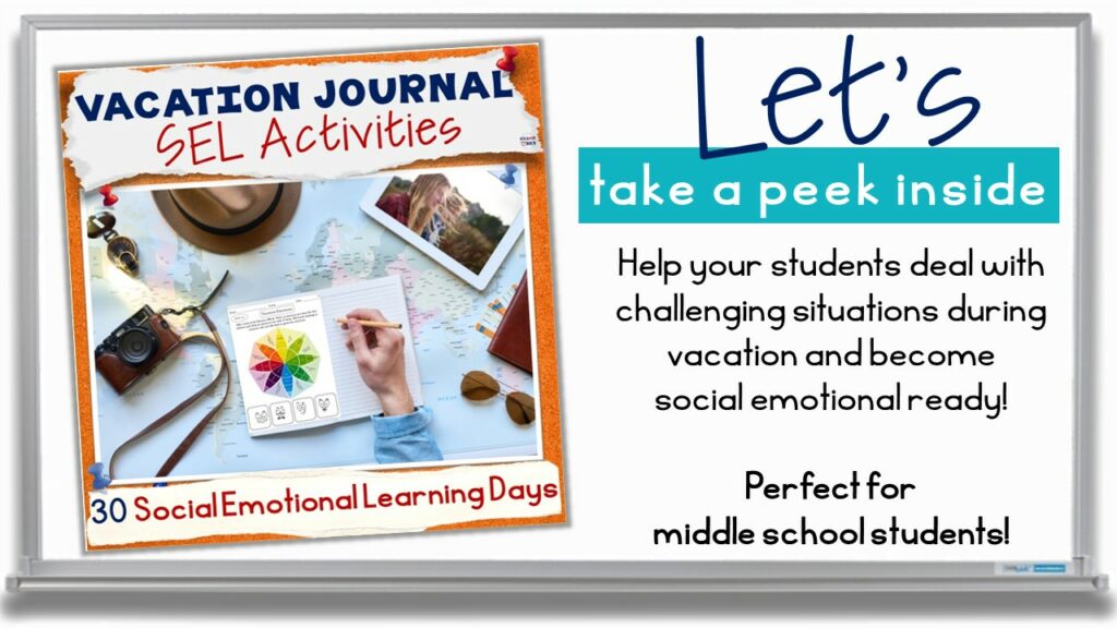 Vacation Journal - SEL Writing Journaling Activities - Print and ...