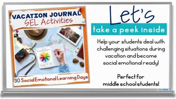Vacation Journal - SEL Writing Journaling Activities - Print and ...