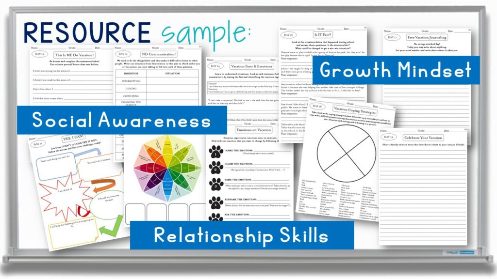 Vacation Journal - SEL Writing Journaling Activities - Print and ...