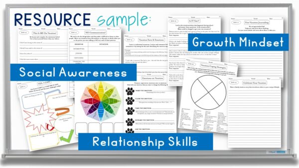 Vacation Journal - SEL Writing Journaling Activities - Print and ...