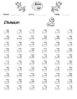 Multiplication and Division Worksheets Within 10000 , 4th Grade Math ...