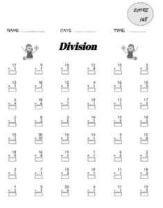 Multiplication and Division Worksheets Within 20, 2nd Grade Math Facts ...