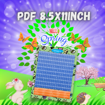Spring And Easter Word Search Worksheets For Kids Ages 6-12 | Made By ...