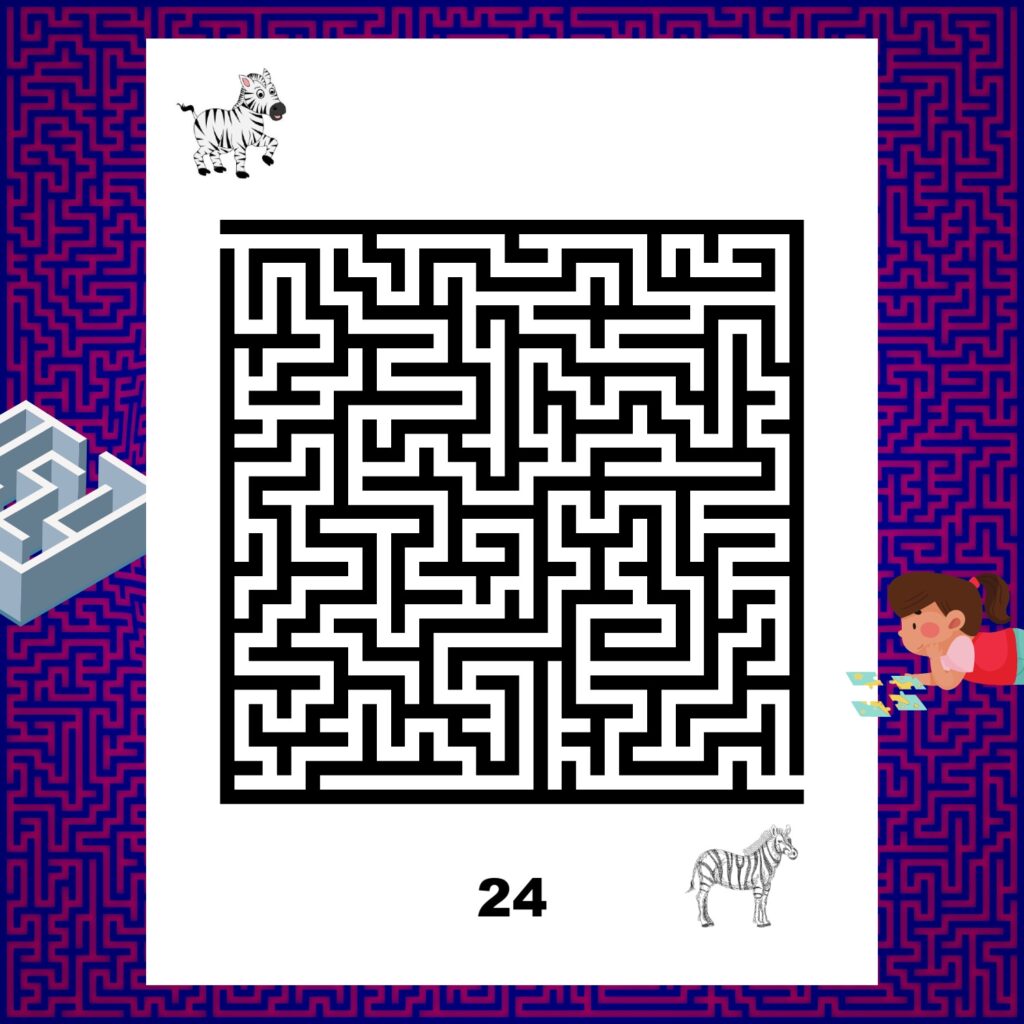 Intermediate Challenging Mazes activity Worksheet Design With Solution ...