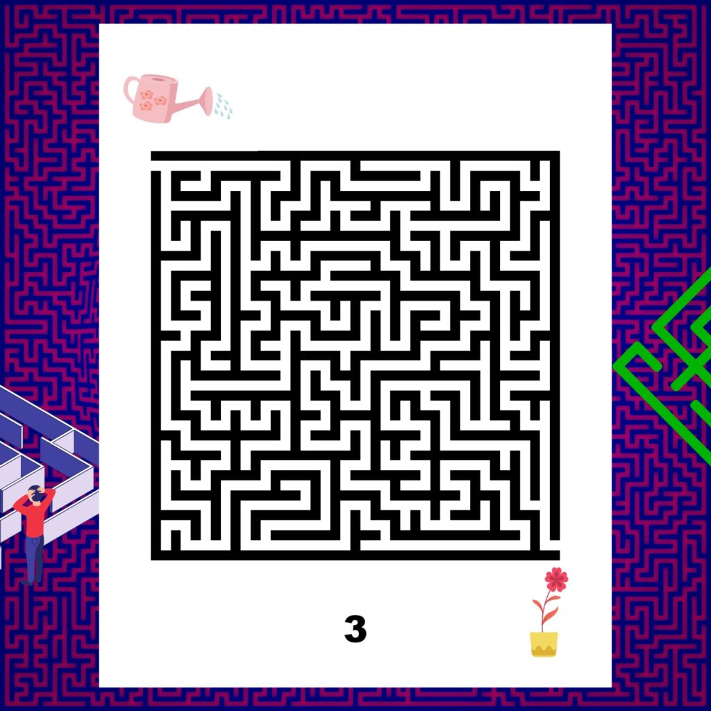 Intermediate Challenging Mazes activity Worksheet Design With Solution ...