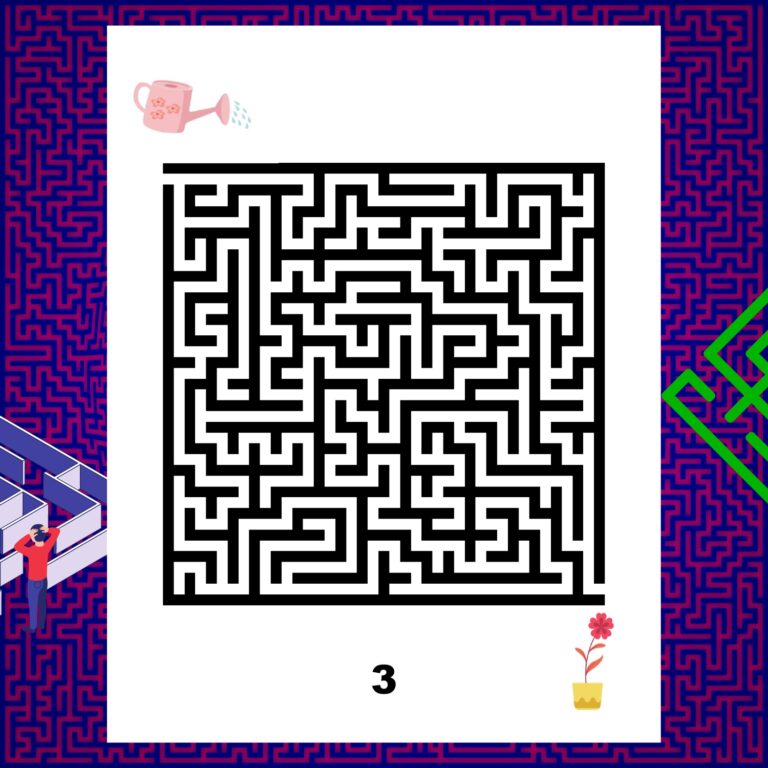 Intermediate Challenging Mazes activity Worksheet Design With Solution ...