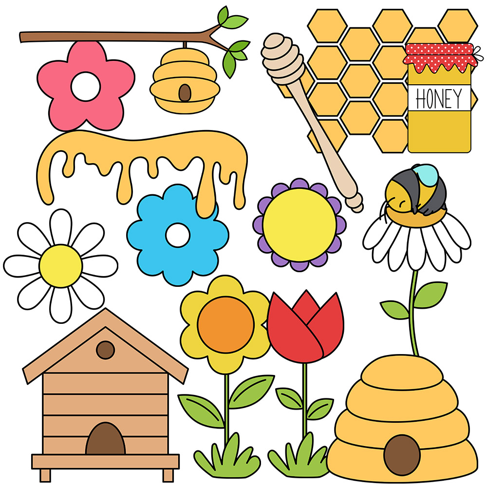 Bee Clipart - Honeybee Clip Art - Commercial Use OK | Made By Teachers