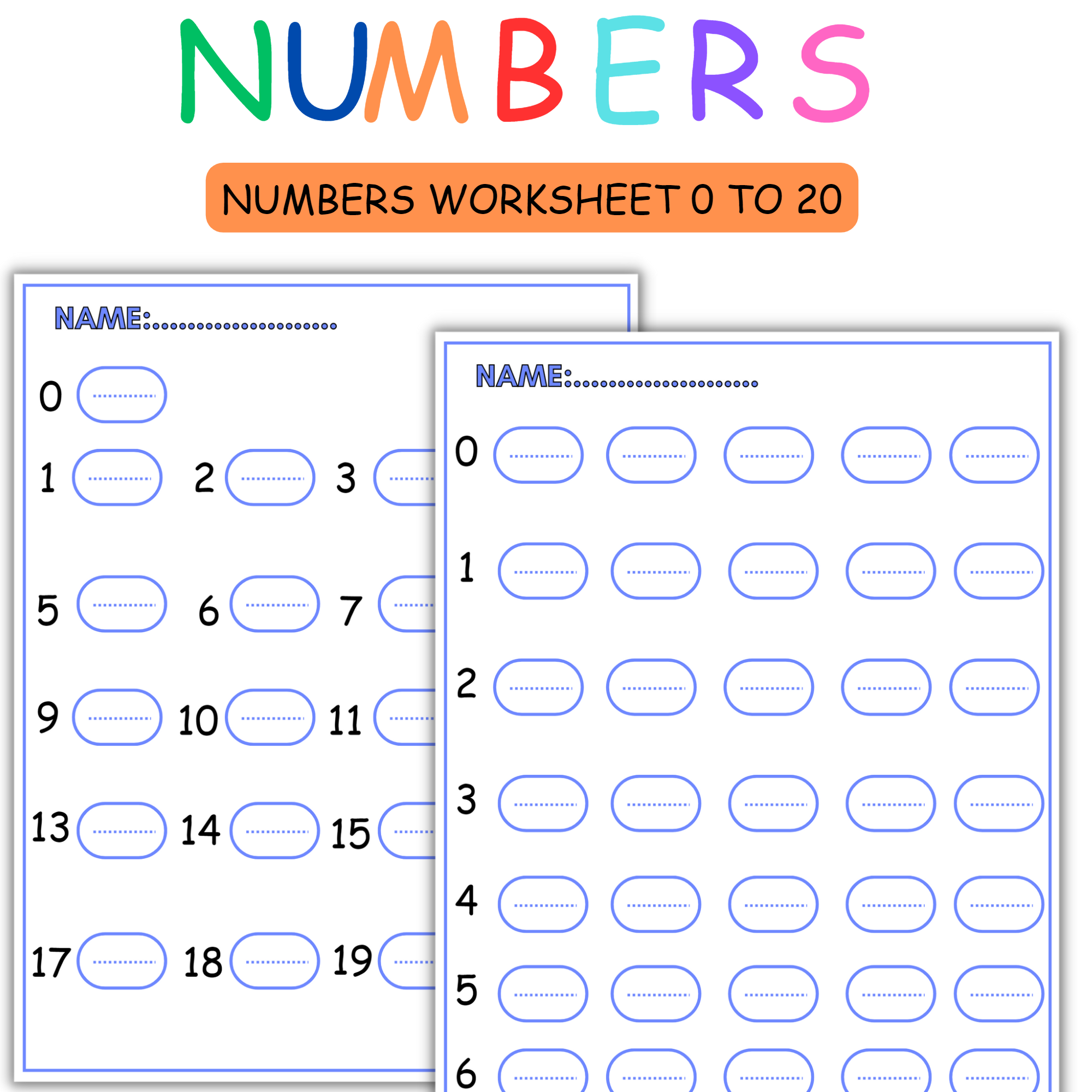 Alphabet & Numbers Writing Worksheet | letters Handwriting Pratice ...