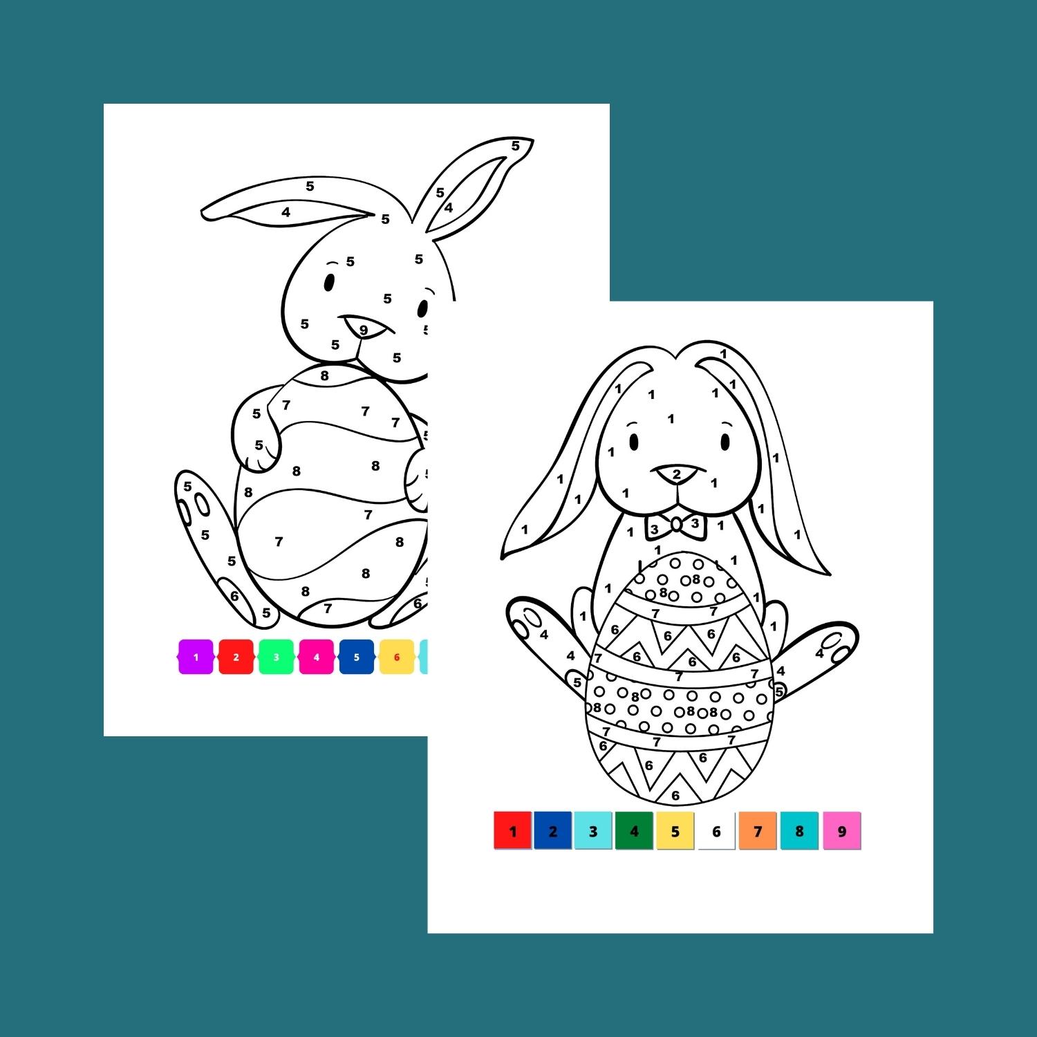 Easter Color by Number Pages | Made By Teachers