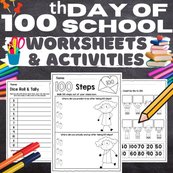 100th Day of School Worksheets and Activities No Prep | Made By Teachers