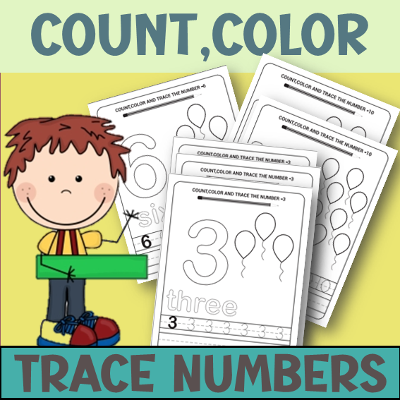 Count, Color, and Trace: Fun and Interactive Numbers Activity Book for ...