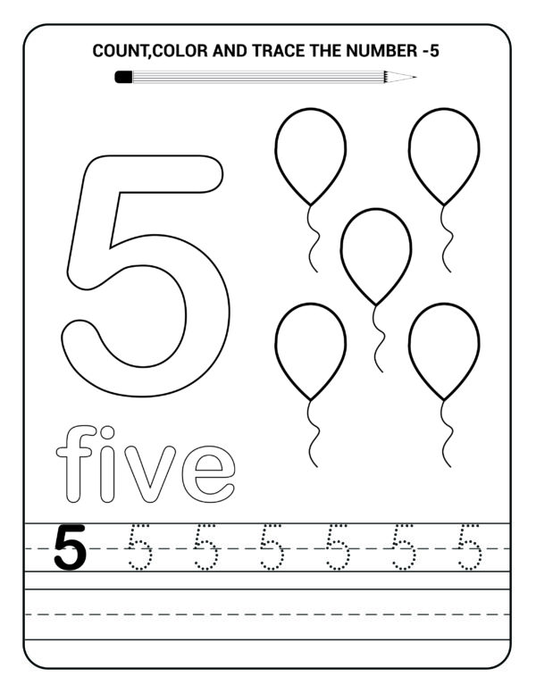 Count, Color, and Trace: Fun and Interactive Numbers Activity Book for ...