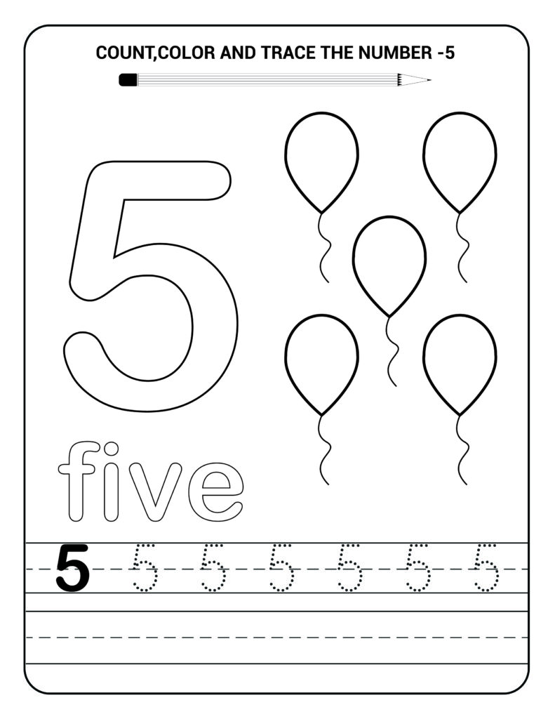 Count, Color, and Trace: Fun and Interactive Numbers Activity Book for ...