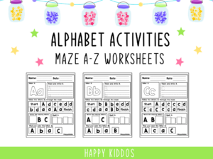 Alphabet Activities: Maze A-Z Worksheets Set 3 | Made By Teachers