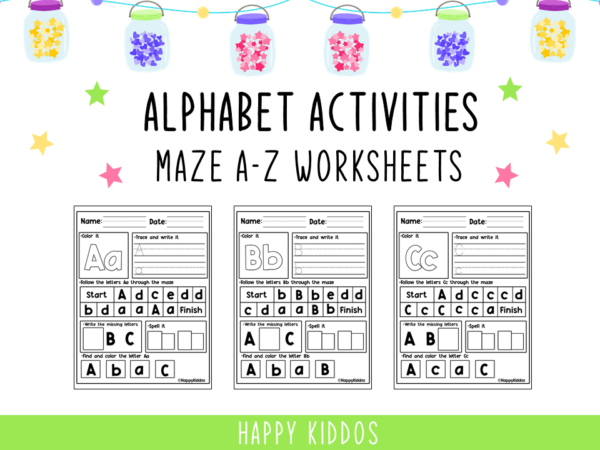 Alphabet Activities: Maze A-Z Worksheets Set 3 | Made By Teachers