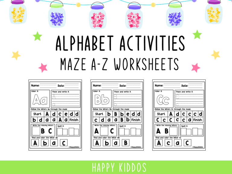 Alphabet Activities: Maze A-Z Worksheets Set 3 | Made By Teachers