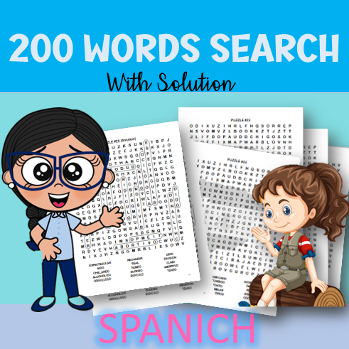 Discover Spanish Vocabulary with Fun Word Search Puzzles | Made By Teachers