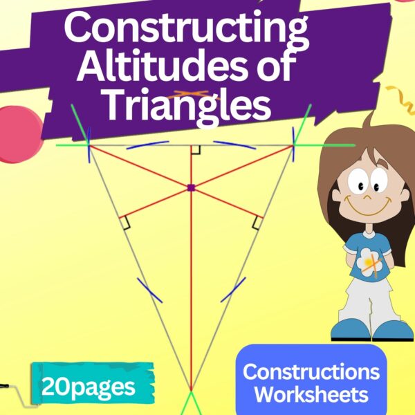 Constructing Altitudes of Triangles worksheet - Construct the altitude ...