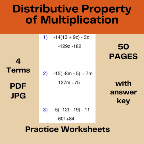 Distributive Property Of Multiplication Worksheet - Practice Activity ...