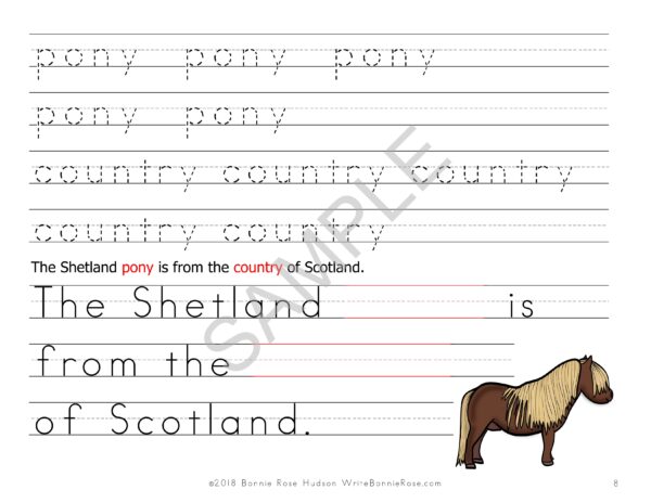 Handwriting Practice with Horses-Print | Made By Teachers