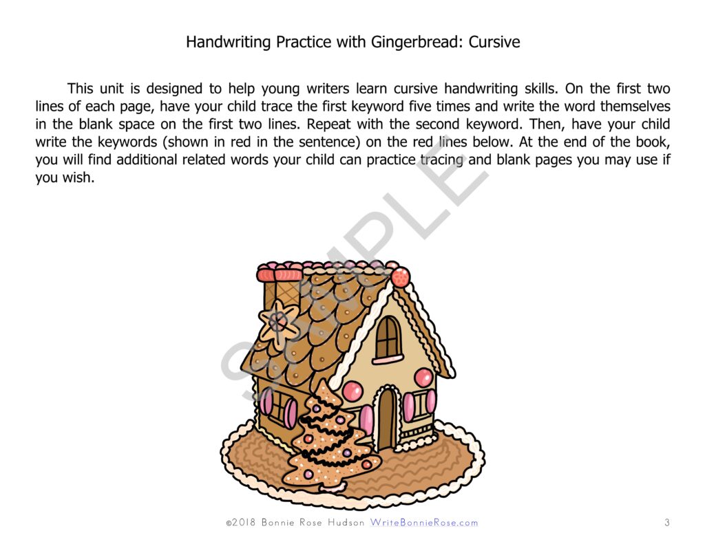 Handwriting Practice with Gingerbread- Cursive | Made By Teachers