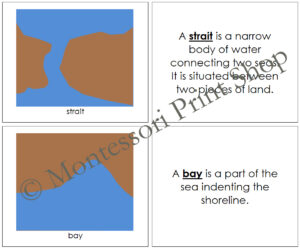 Simple Land and Water Forms Book (blue/brown) - Montessori | Made By ...