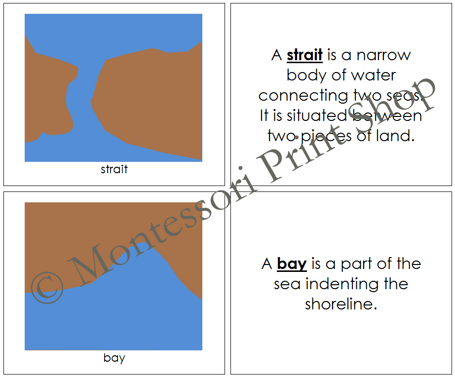 Simple Land and Water Forms Book (blue/brown) - Montessori | Made By ...