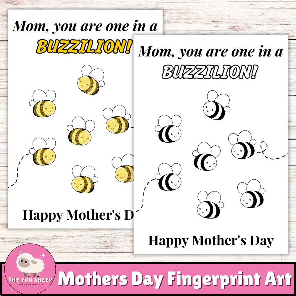 Mother's Day Fingerprint Art | Mother's Day Gift for Mothers, SET OF 3 ...