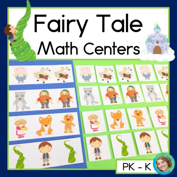 Fairy Tale Math Centers for Preschool Kindergarten | Numbers Counting ...