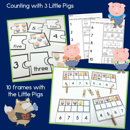 Fairy Tale Math Centers for Preschool Kindergarten | Numbers Counting ...