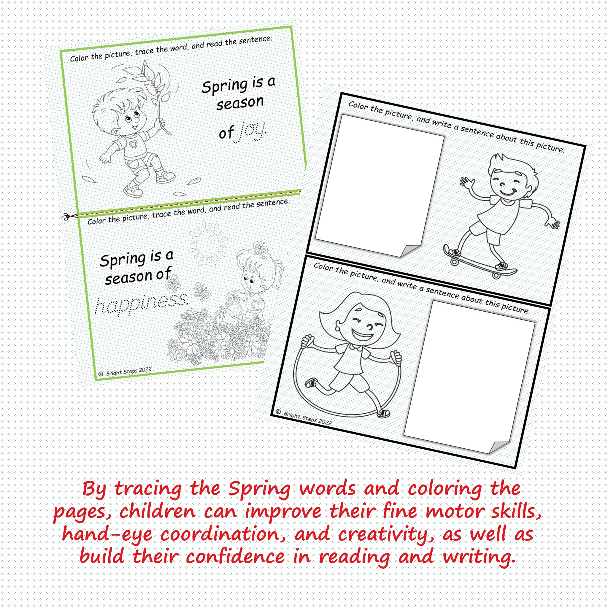 '' Hello Spring'' Mini-book Emergent Readers For Lovely Kids | Made By ...