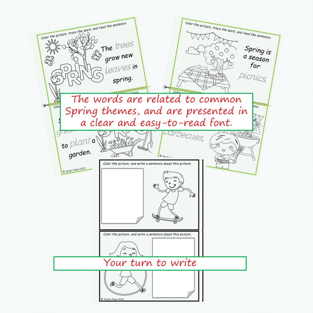 '' Hello Spring'' Mini-book Emergent Readers For Lovely Kids | Made By ...