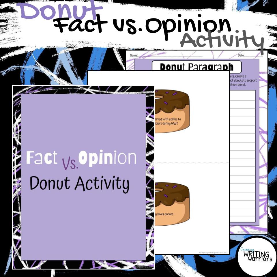 FREE Determining and Identifying Fact Vs. Opinion Activity Donut Theme (Gr. 3-6) | Made By Teachers