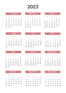 White And Pink Simple Floral Monthly Calendar 2023 Planner | Made By ...